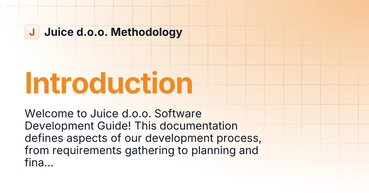 Introduction | Juice d.o.o. Methodology